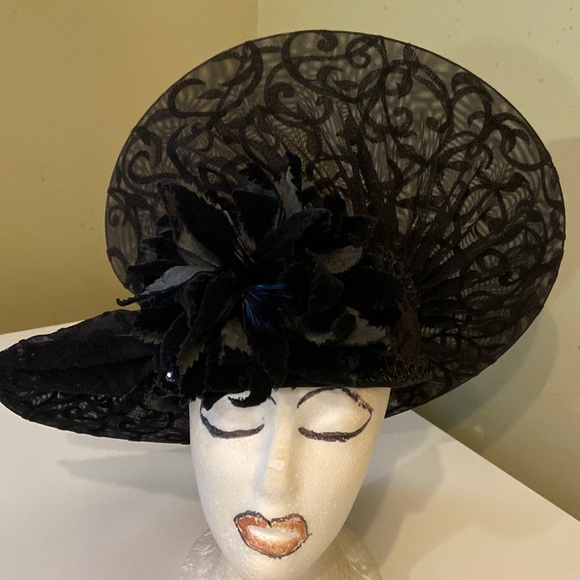 Runway Hats N Y | Accessories | Gorgeous Nwt Black Church Dress Hat By ...